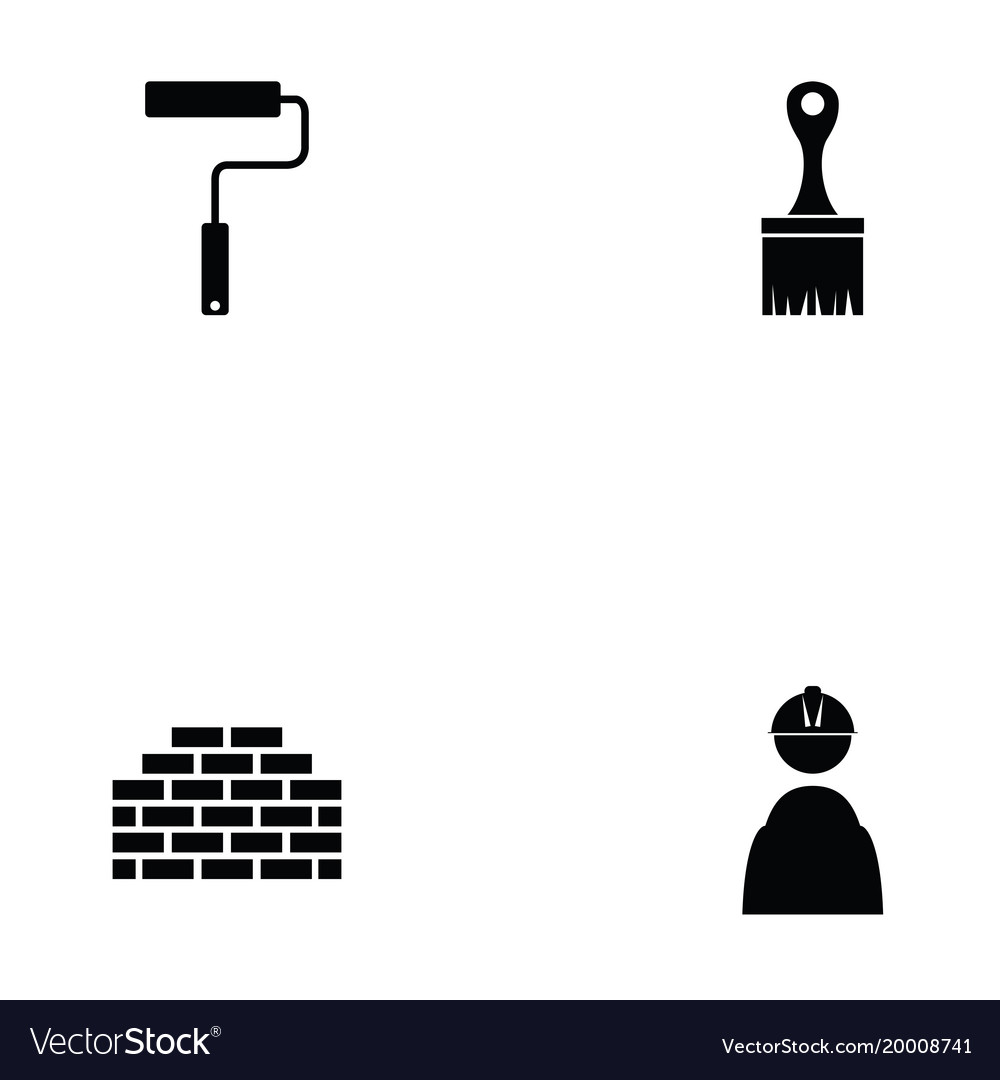 Construction icon set Royalty Free Vector Image