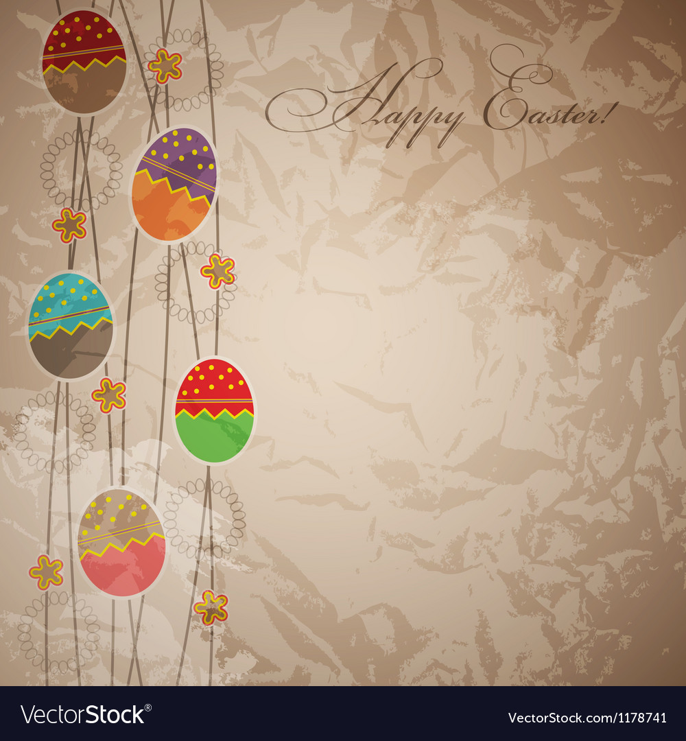 Easter card template Royalty Free Vector Image