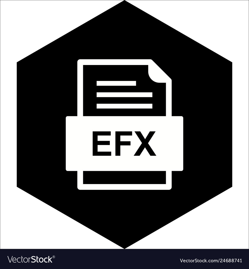 Efx file document icon Royalty Free Vector Image