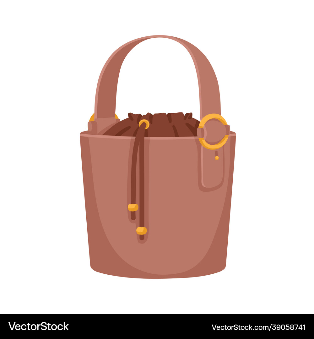 Fashion bucket bag with adjustable strap Vector Image