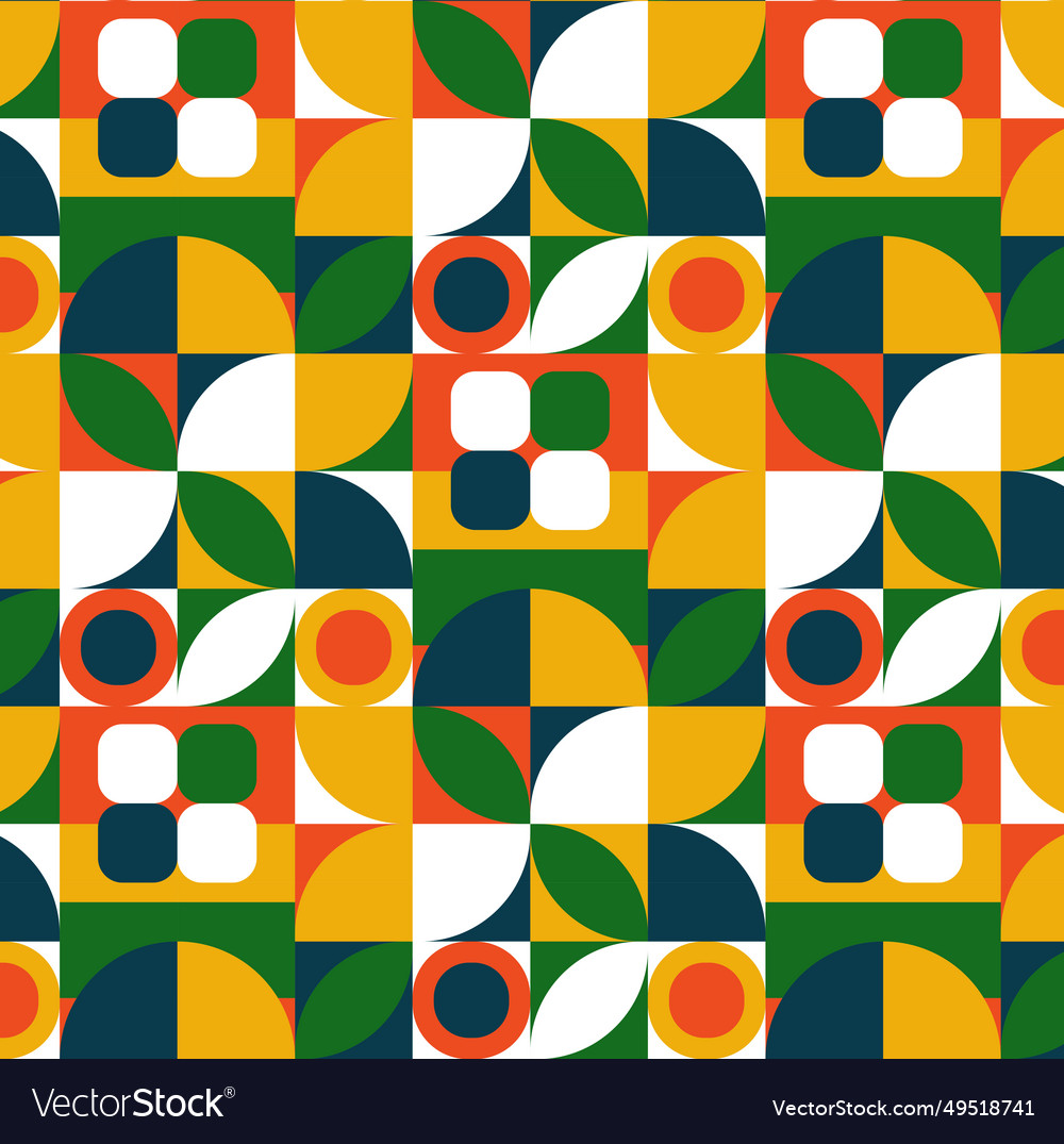 Geometric simple seamless pattern with petals Vector Image