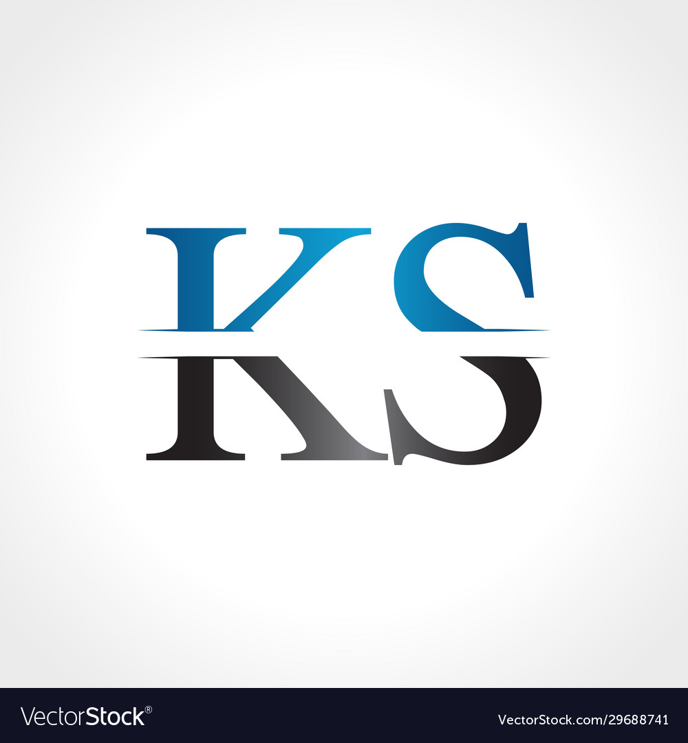 Initial ks letter logo design abstract Royalty Free Vector
