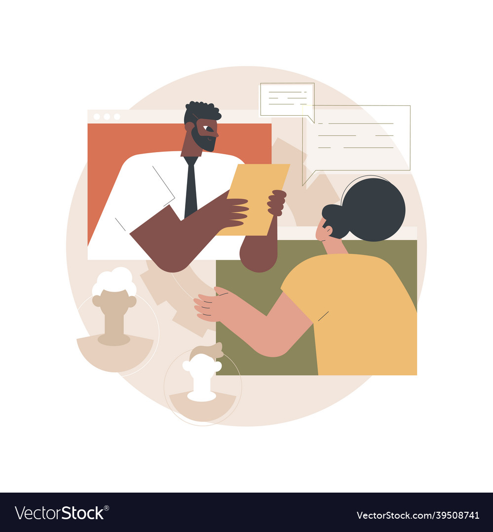 Job interview abstract concept Royalty Free Vector Image Job interview abstract concept Royalty Free Vector Image