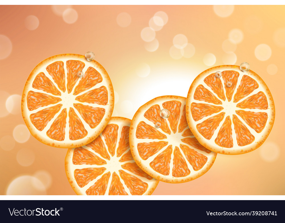Refreshing citrus sections design Royalty Free Vector Image