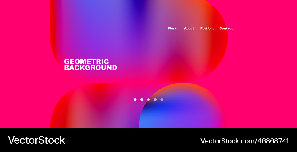 Round shapes and circles with liquid gradients Vector Image