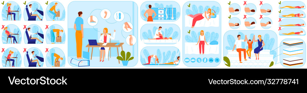 Spine back health care Royalty Free Vector Image
