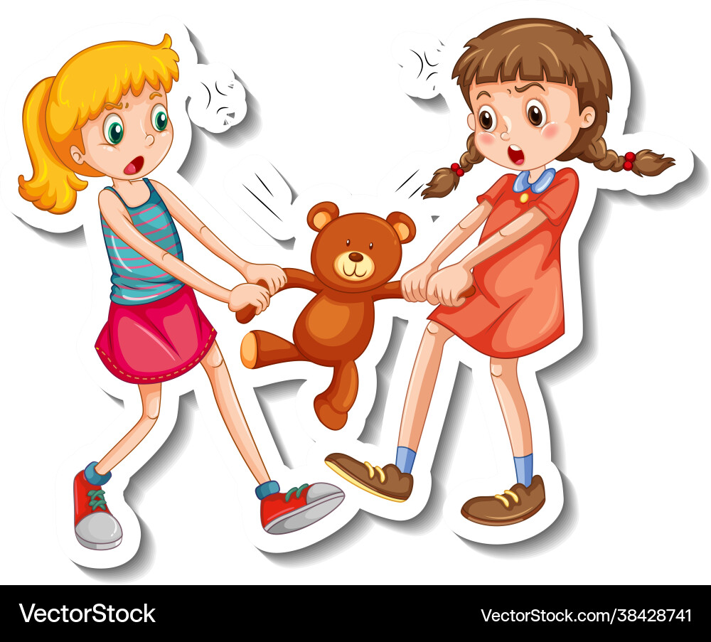 Boy And Girl Fighting Clipart