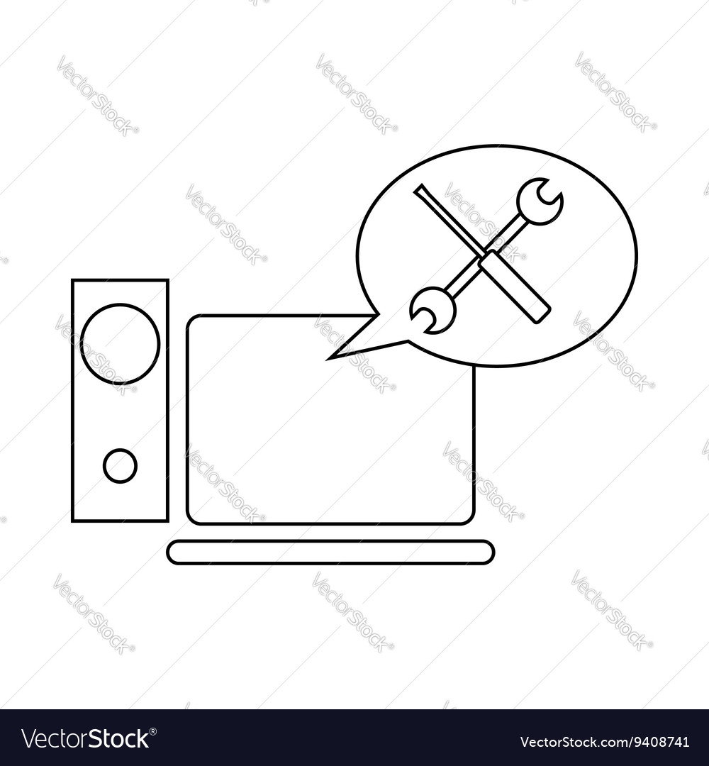 Technical support computer repair icon Royalty Free Vector Technical support computer repair icon Royalty Free Vector