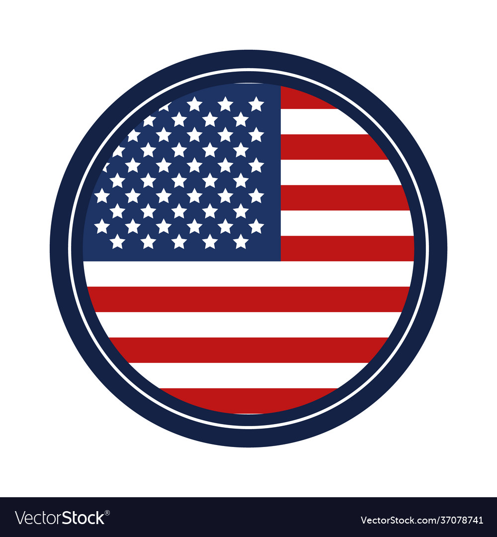 American Flag Button