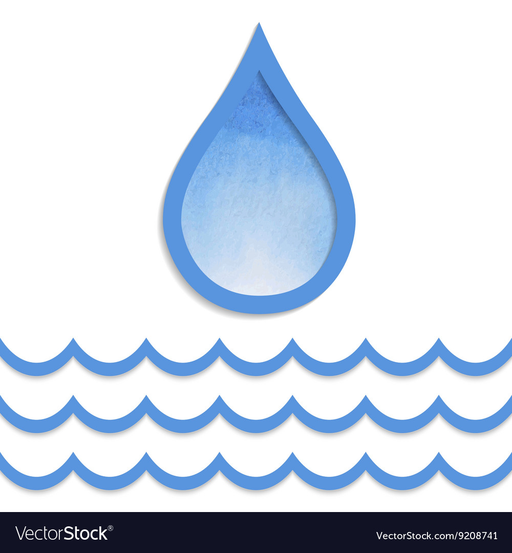 Water drop Royalty Free Vector Image - VectorStock