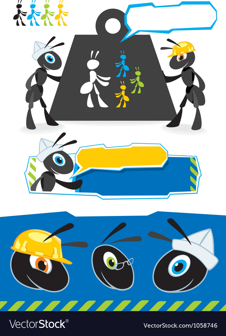 Ants builders Royalty Free Vector Image - VectorStock
