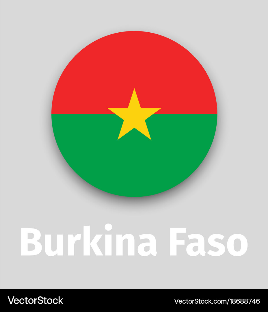 Burkina Faso Flag Icon Royalty Free Vector Image