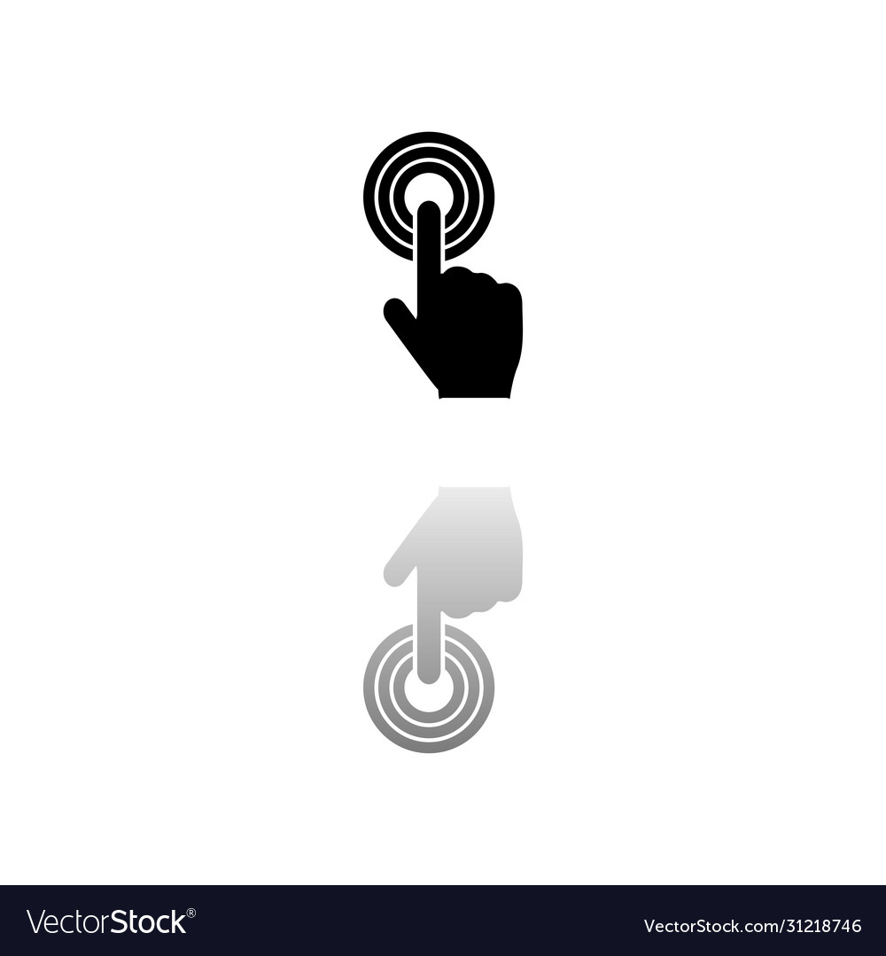 Click icon flat Royalty Free Vector Image - VectorStock