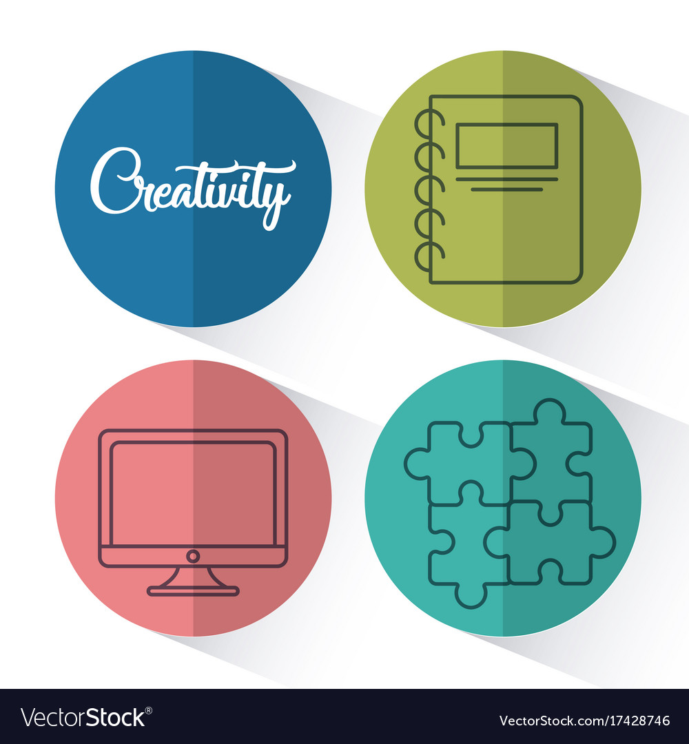 Creativity process design Royalty Free Vector Image