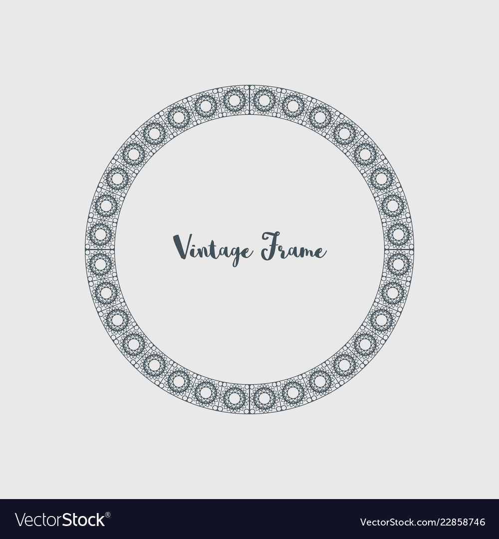 Decorative circle frame Royalty Free Vector Image