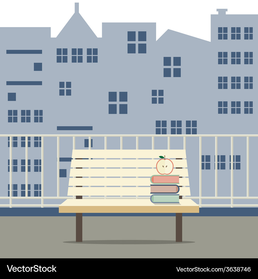 Empty wooden chair at balcony Royalty Free Vector Image