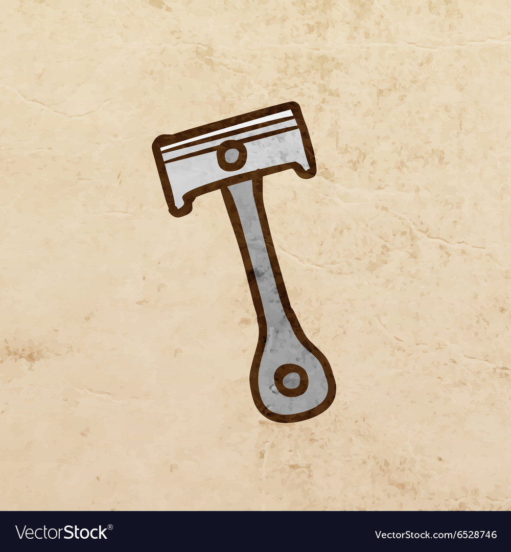 Engine piston cartoon Royalty Free Vector Image