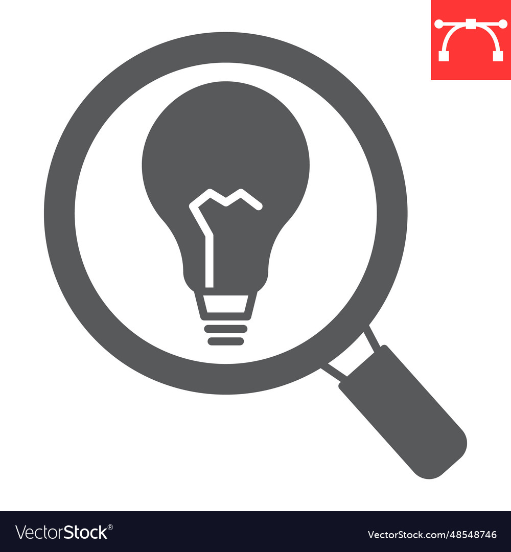 Finder solution glyph icon Royalty Free Vector Image