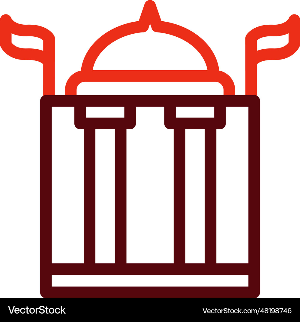 Government building glyph two color icon Vector Image