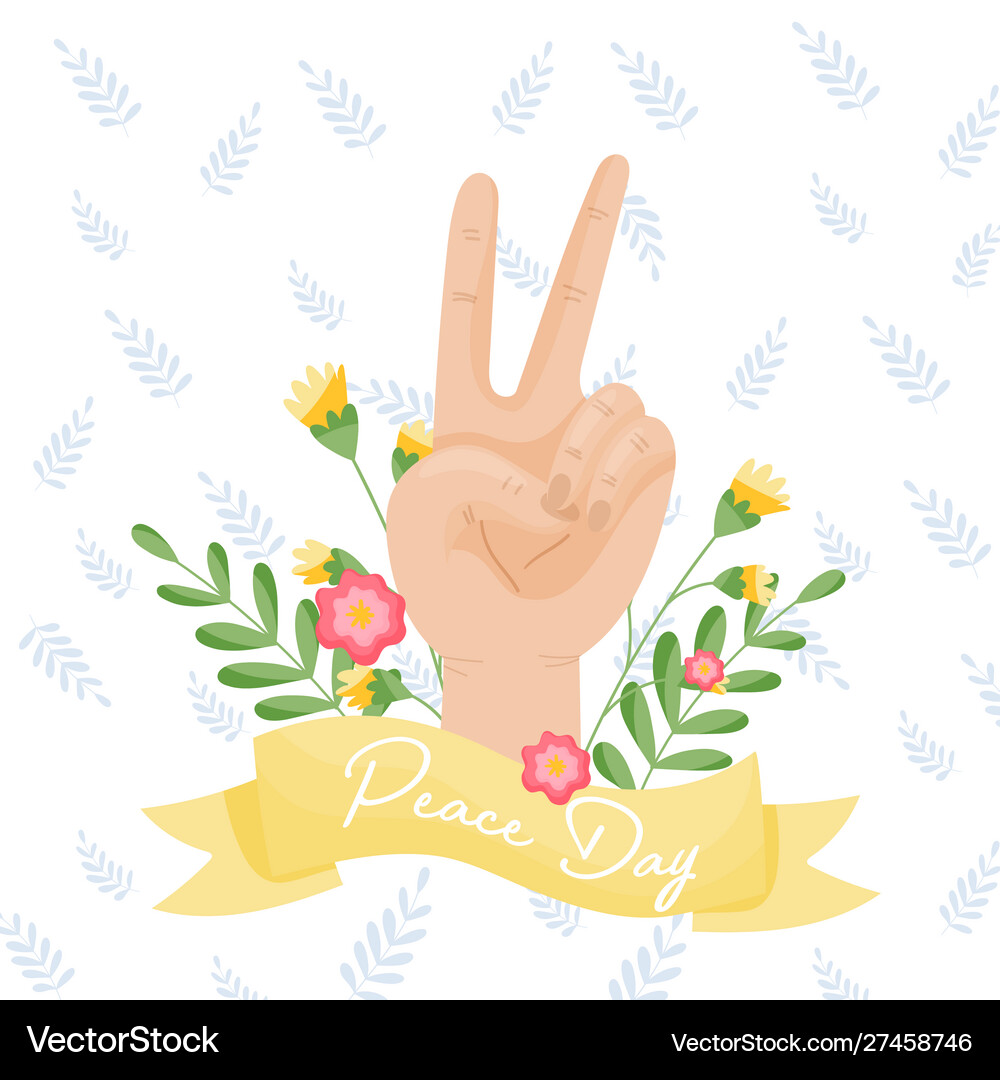International peace sign hand gesture Royalty Free Vector
