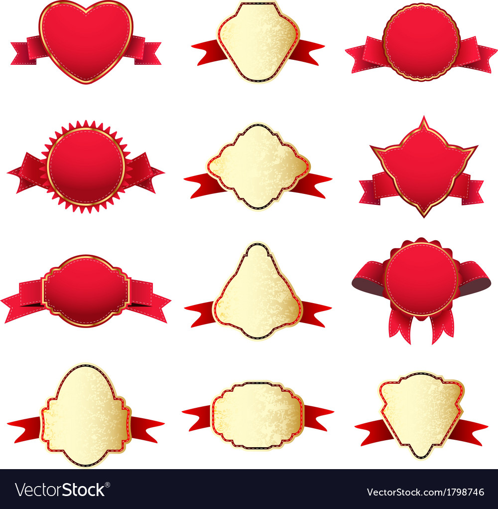 Label set Royalty Free Vector Image - VectorStock