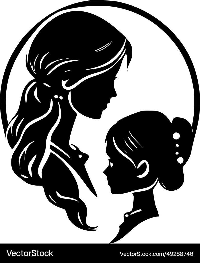 Mother daughter - minimalist and simple Royalty Free Vector