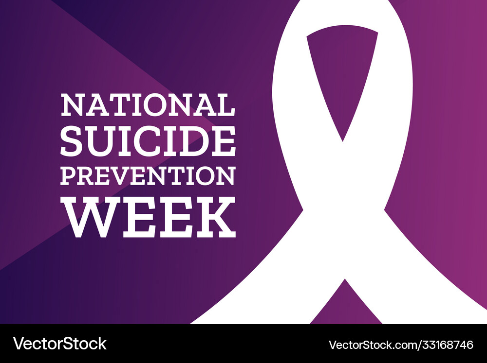 National suicide prevention week holiday concept Vector Image