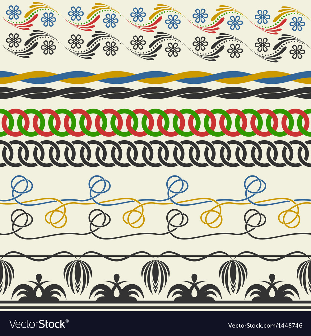 Seamless decorative elements Royalty Free Vector Image