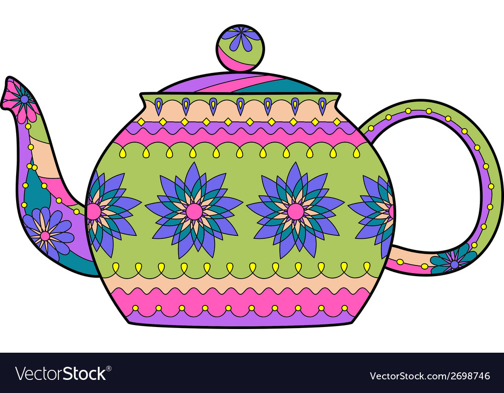 Teapot Royalty Free Vector Image - VectorStock