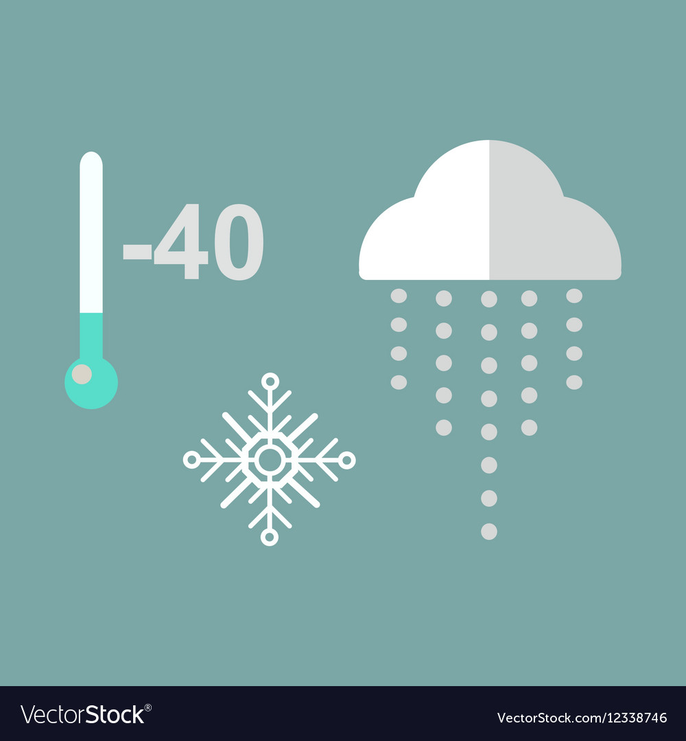 Thermometer cold temperature Royalty Free Vector Image