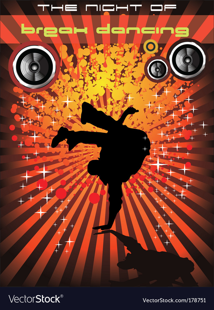 Break dance background Royalty Free Vector Image