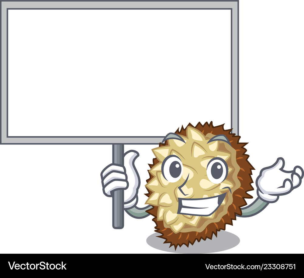Bring board marang fruit isolated on a cartoon Vector Image