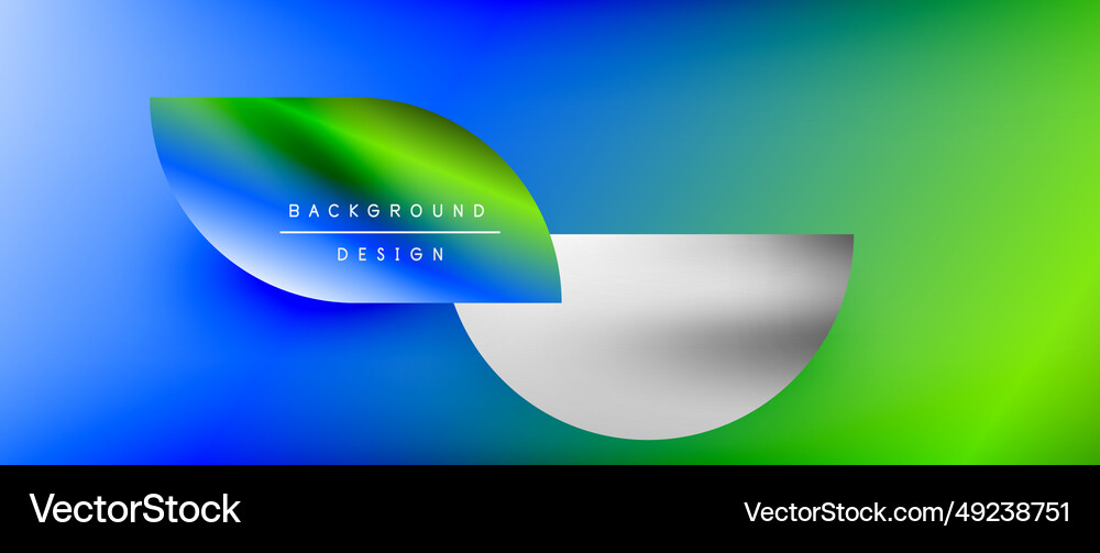 Circles and round shapes with gradients minimal Vector Image