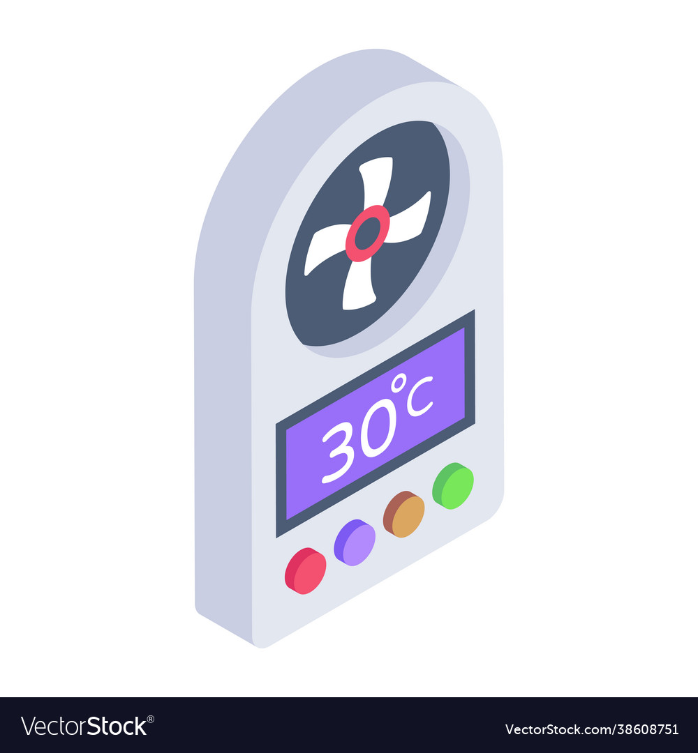 Digital wind meter Royalty Free Vector Image - VectorStock