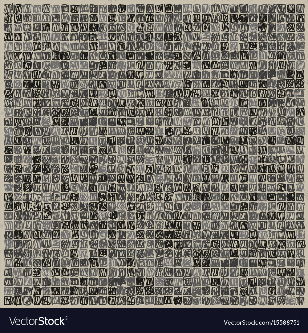 Doodle pixels deep gray texture Royalty Free Vector Image