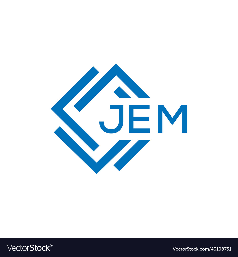 Jem letter logo design on white background Vector Image