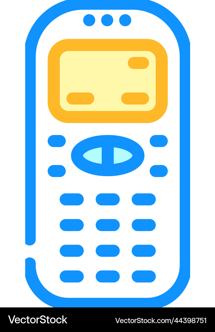 Mobile phone old gadget color icon Royalty Free Vector Image