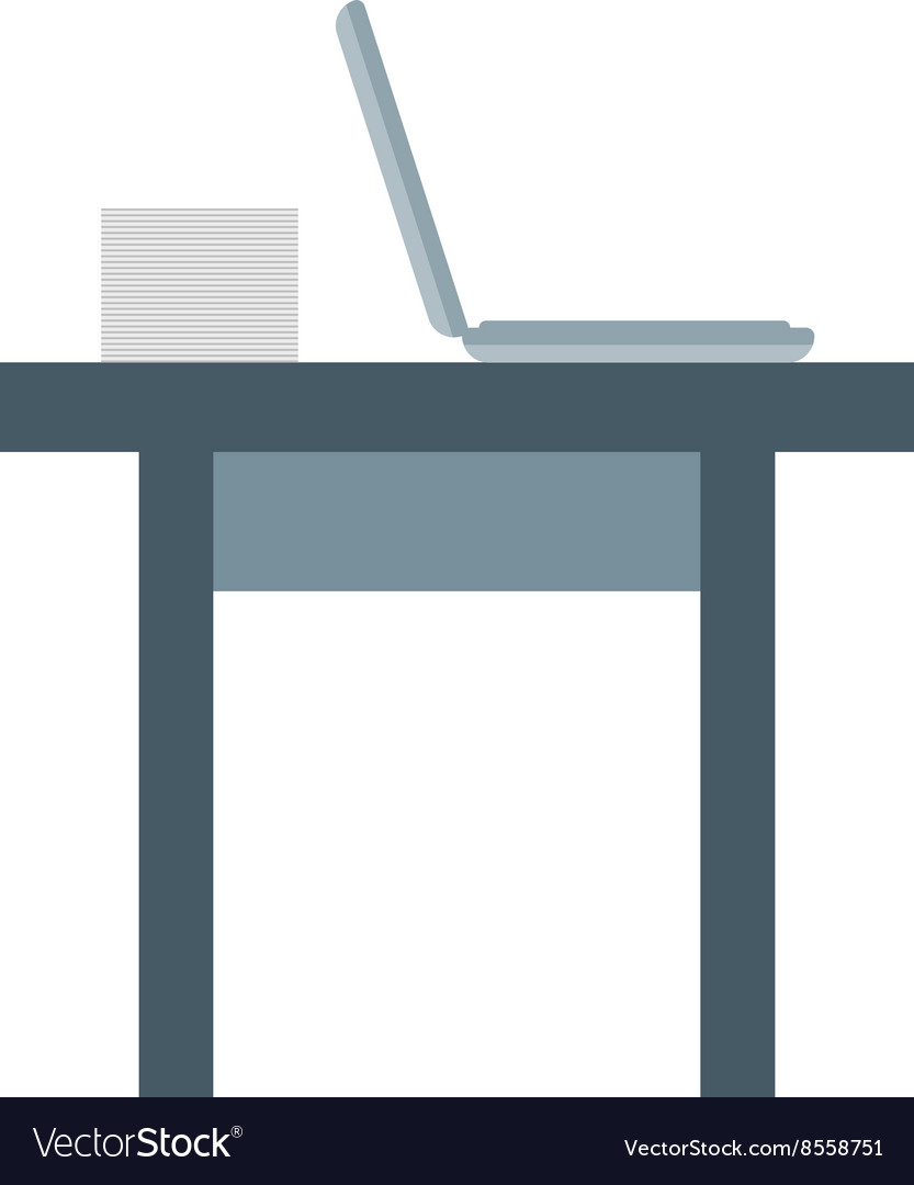 Office workplace work table with laptop and smart Vector Image