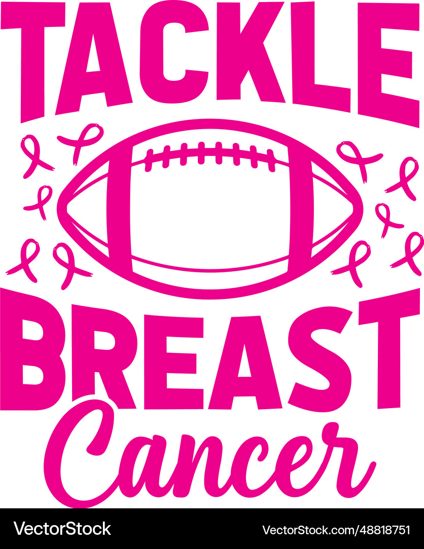 Tackle breast cancer svg design Royalty Free Vector Image