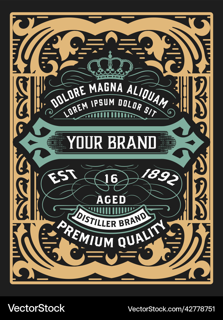Western card with vintage style Royalty Free Vector Image