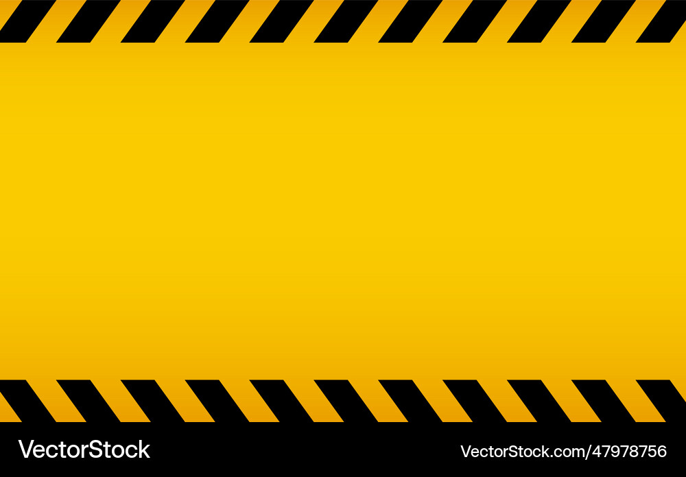 Caution background black and yellow line striped Vector Image
