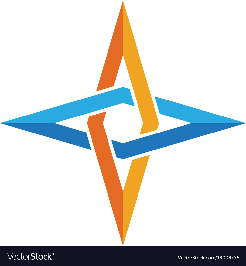 Compass logo template Royalty Free Vector Image