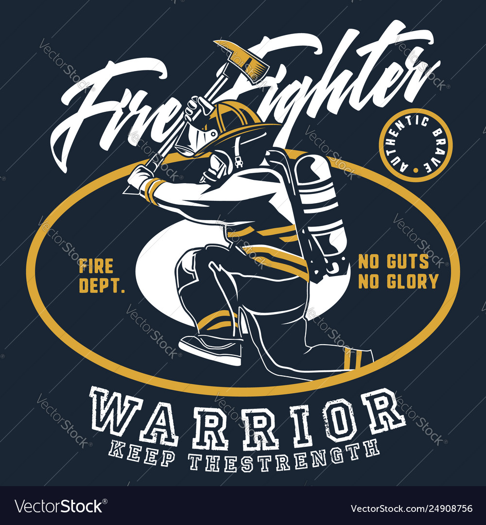 Fire fighter Royalty Free Vector Image - VectorStock