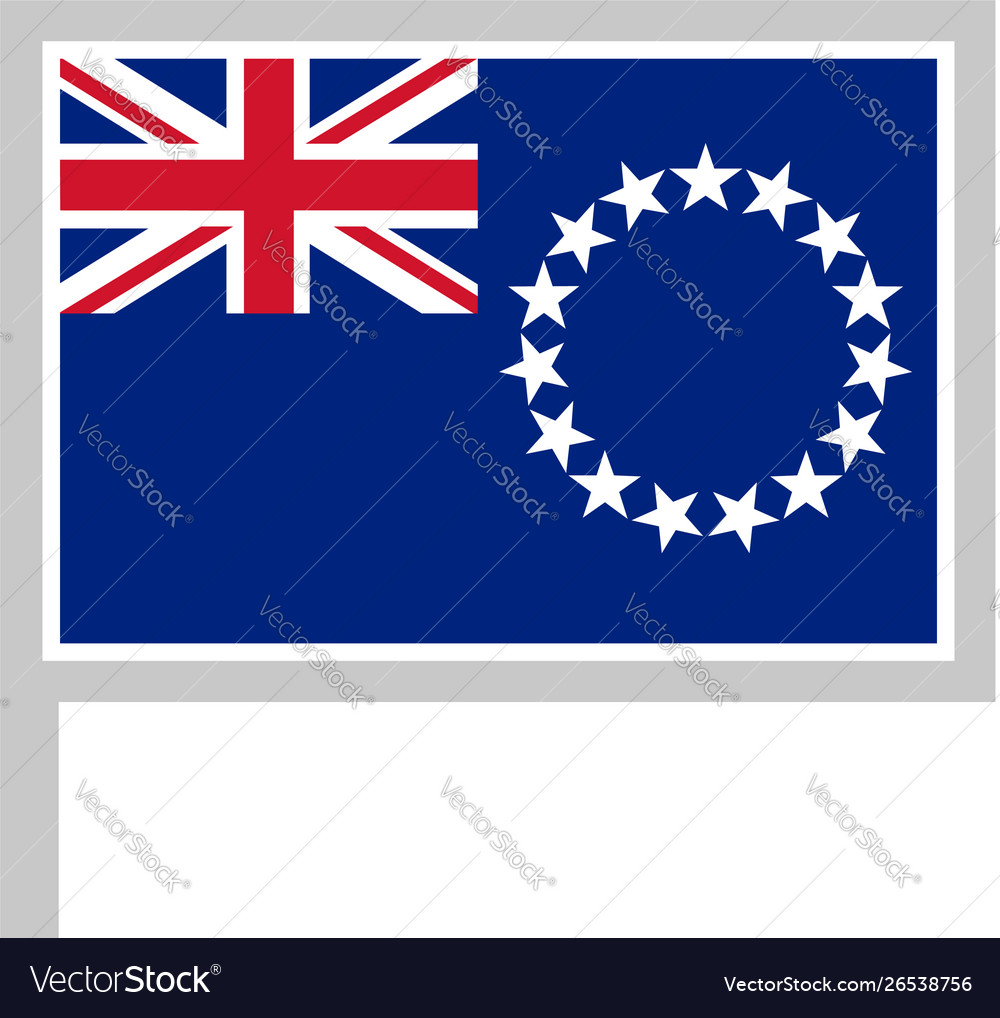 Flag on flagpole rectangular shape icon white Vector Image
