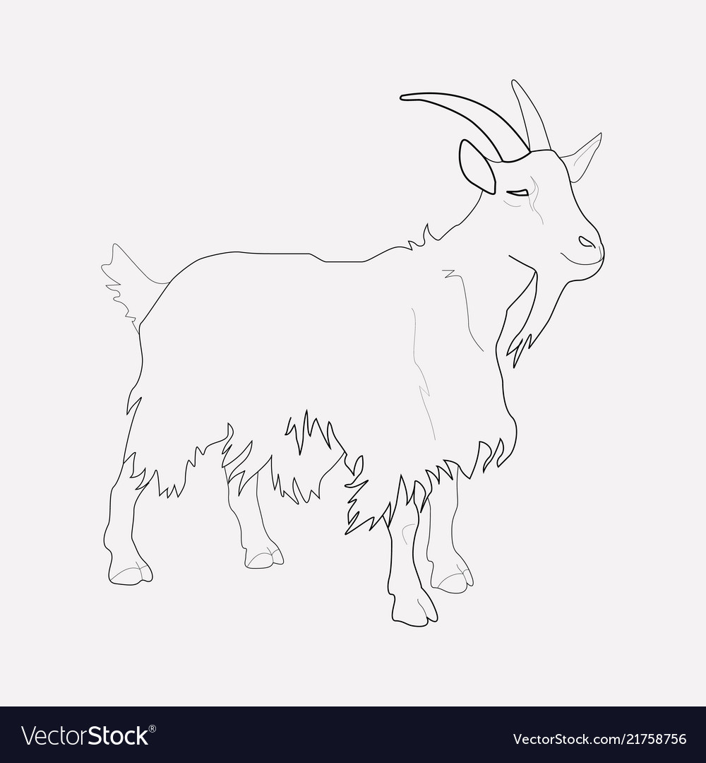 Goat icon line element Royalty Free Vector Image