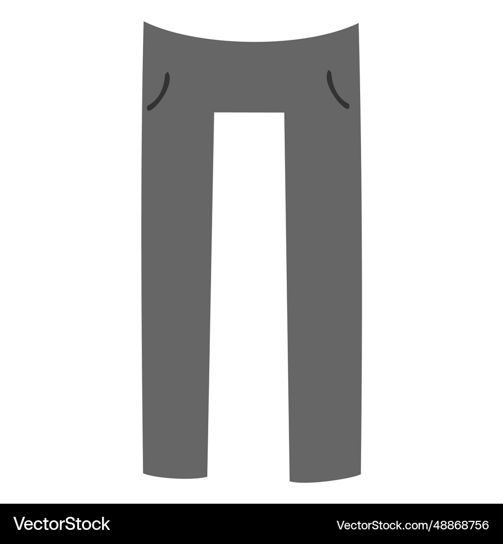 Grey mens pant cartoon Royalty Free Vector Image