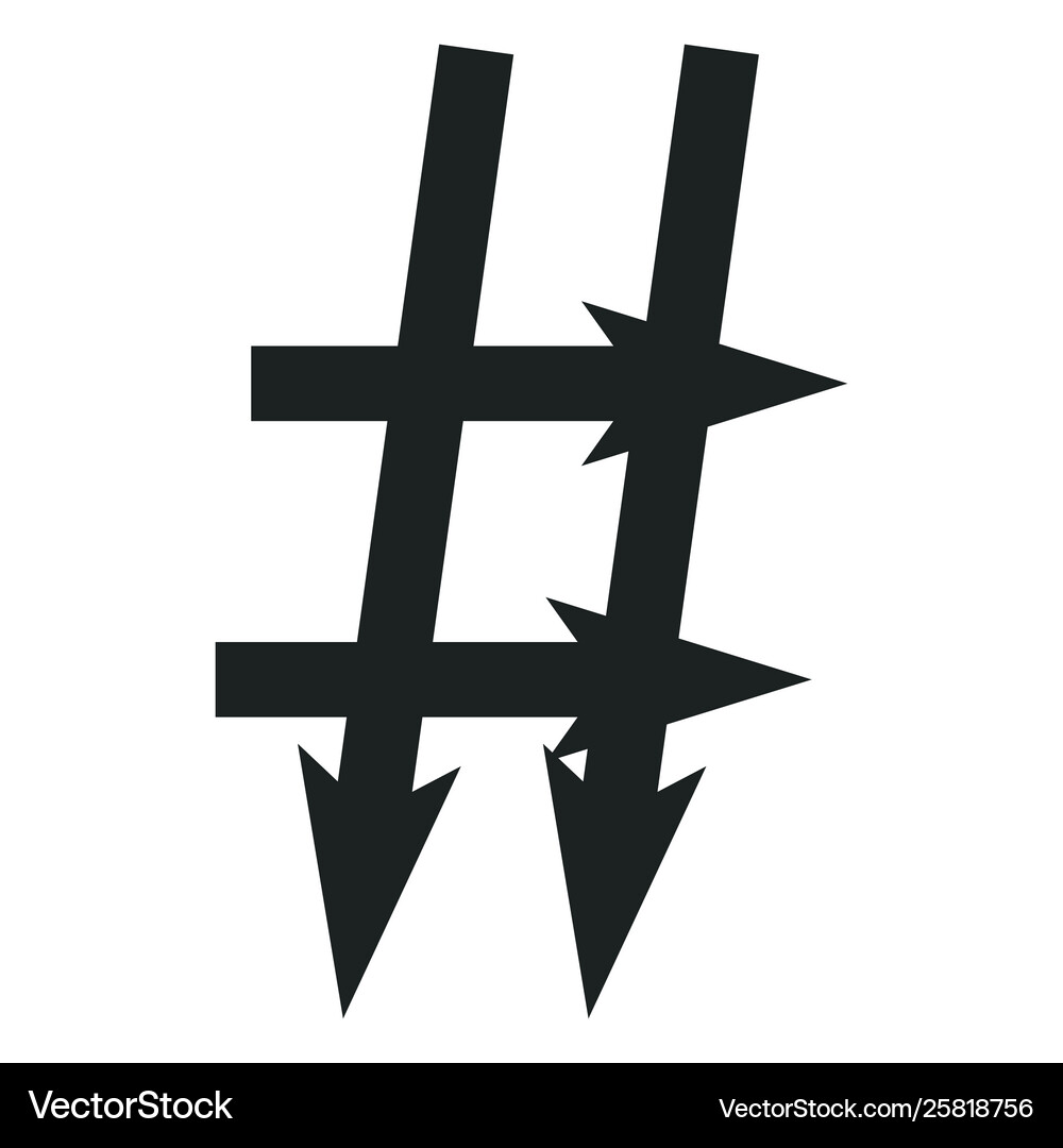 Hashtag icon simple element symbol Royalty Free Vector Image