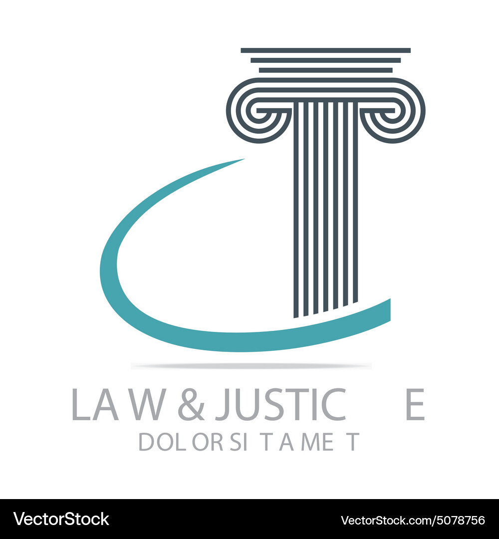 Law building and justice icon Royalty Free Vector Image