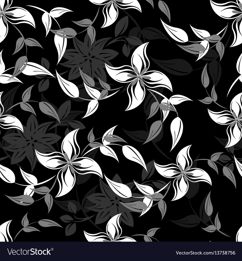 Seamless flowers pattern Royalty Free Vector Image