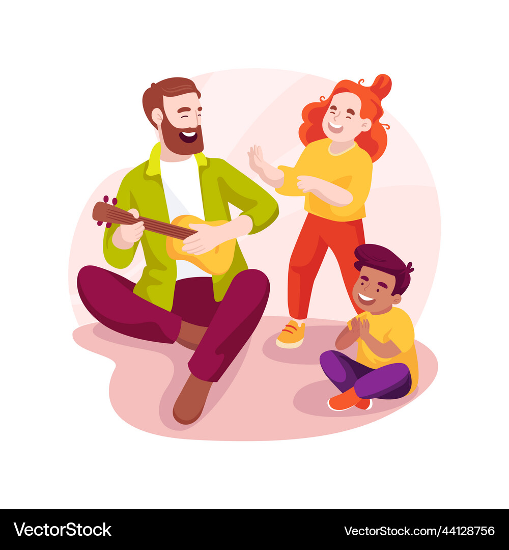 Sing songs isolated cartoon Royalty Free Vector Image